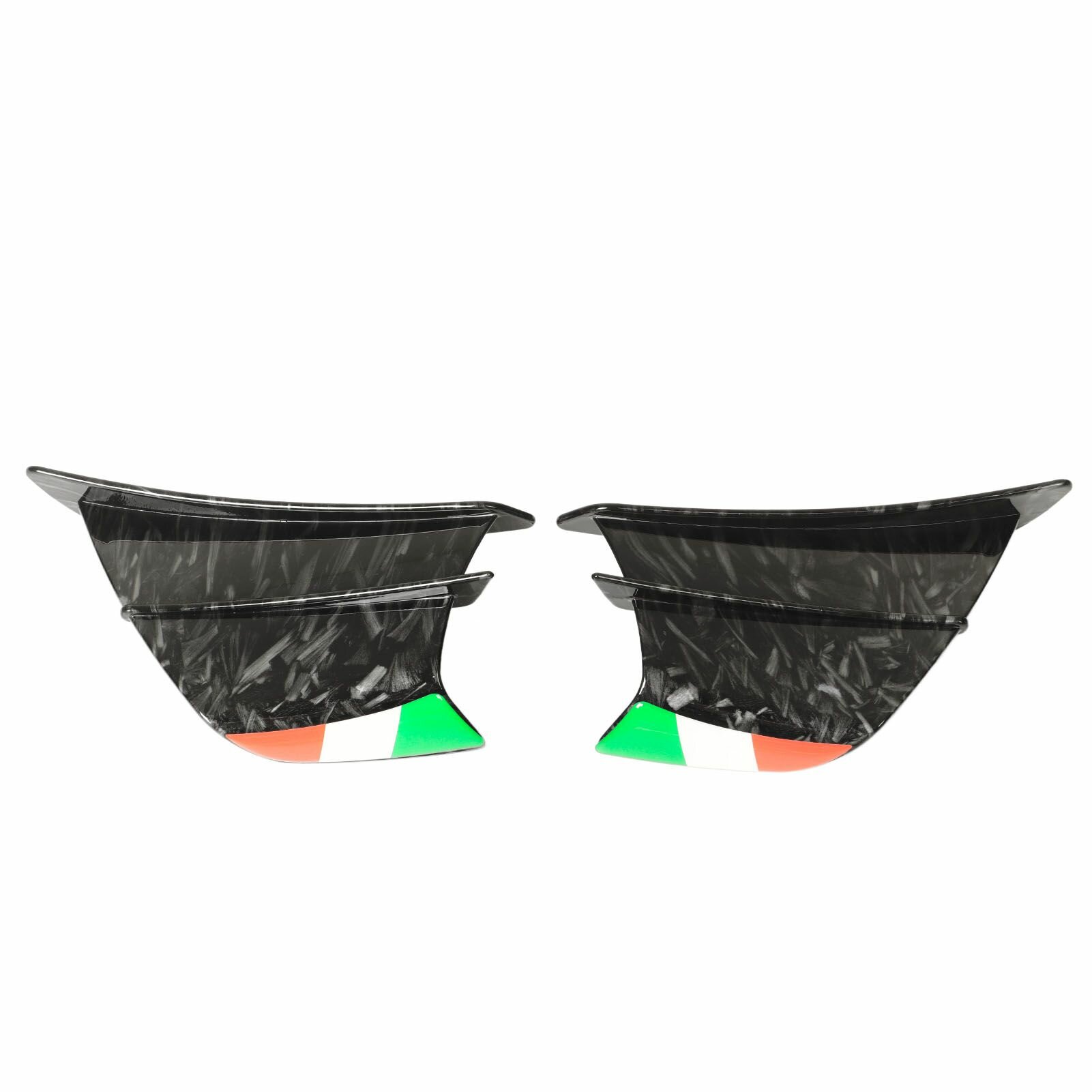 Спойлеры (аэродинамические крылья) для Yamaha R1/R3/R25 (итальянский стиль), глянцевый карбон