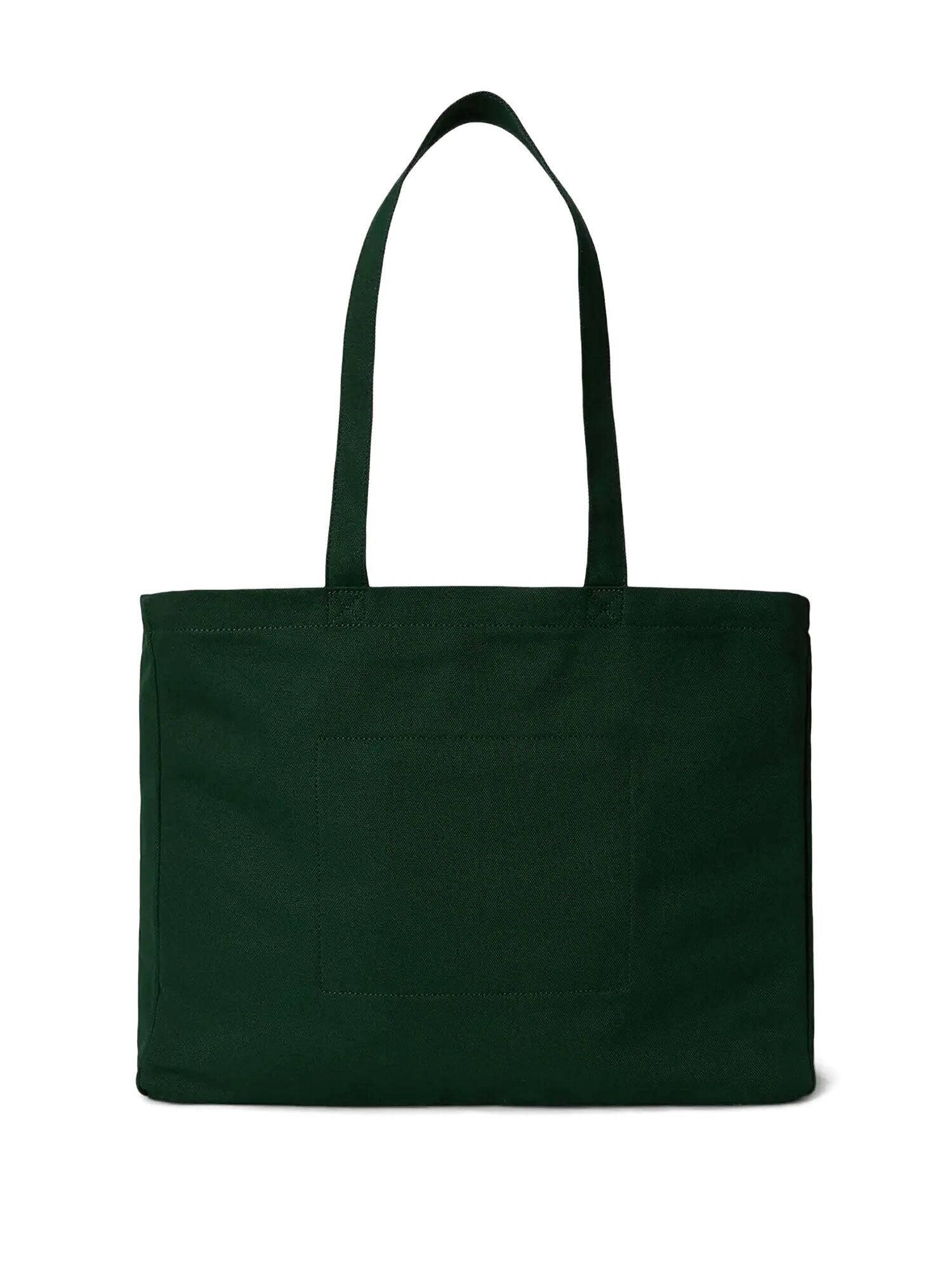 Сумка Polo Ralph Lauren Logo-embroidered tote bag, green — фото 1