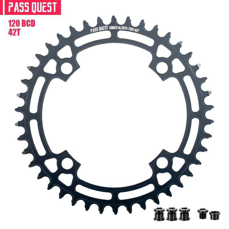 PASS QUEST Звездочка для велосипеда 120 BCD ROUND 42T