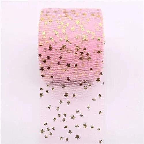 6 см, 25 ярдов, тюль со звездами, конфетти, блестящий тюль, топпер для выпечки торта, бант-пачка с помпоном, мягкий тюль, сделай сам, украшение для свадьбы, дня рождения