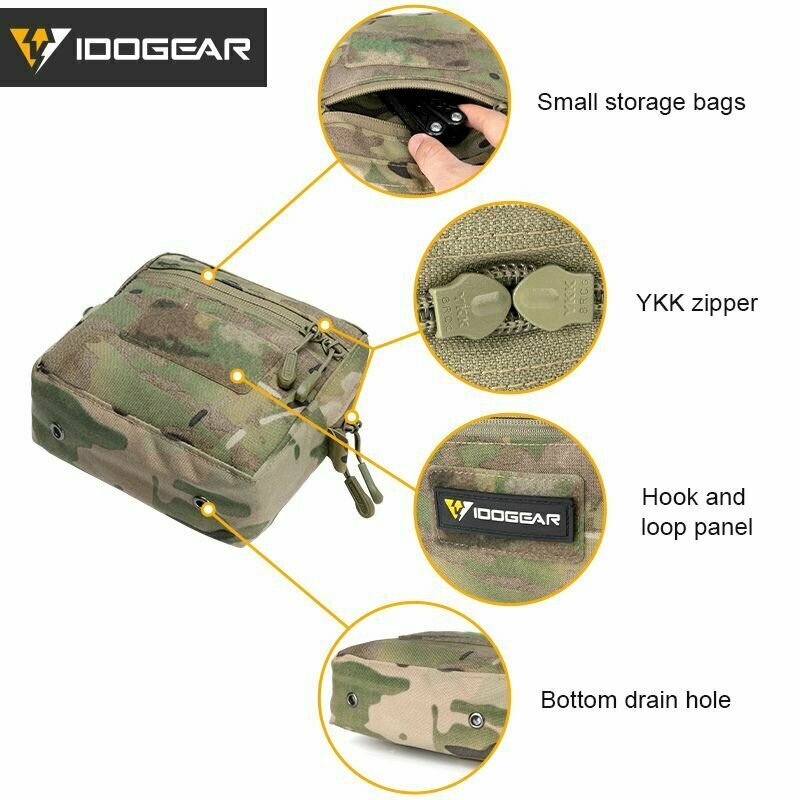 Подсумок тактический IDOGEAR GP Сумка поясная такатическая Molle Многофункциональная камуфляжная pouch для инструментов Боковая жилета 35105
