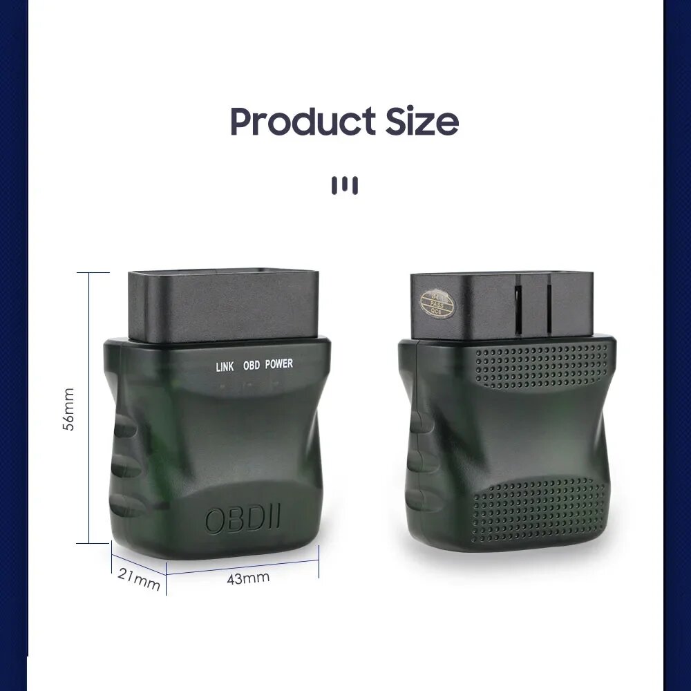 OSSURET автомобильный OBD2 сканер Мини ELM327 Bluetooth считыватель адаптер OBD II автомобильный диагностический инструмент сканер для Android ПК