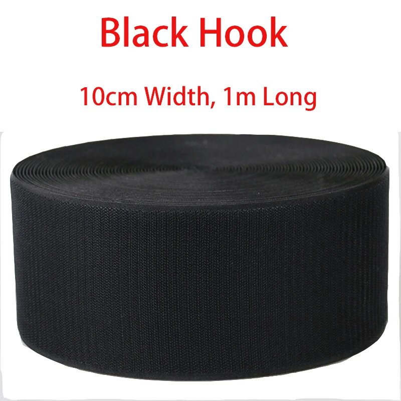 Липучка SWSX Nylon 1 метр Черный, 1 meter long, Black Hook