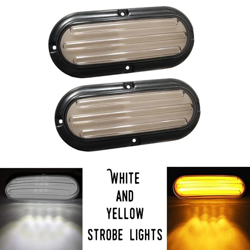 2x74LED 12V/24V Автомобильный прицеп Грузовик Дневные ходовые огни DRL сигнальная white DRL lights