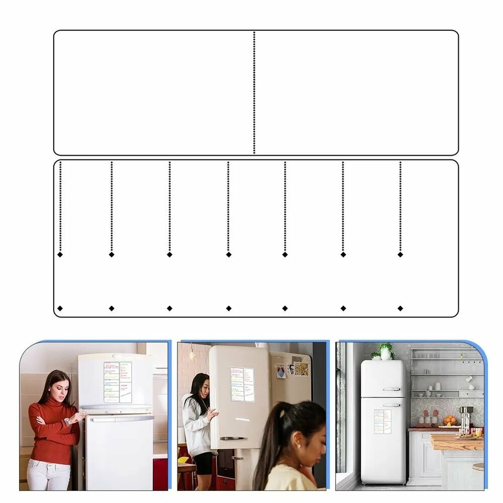 Магнитный еженедельный календарь на холодильник Магнитный планировщик питания Доска для планирования расписания