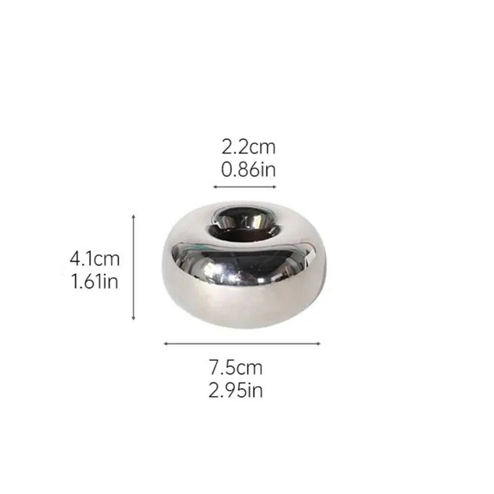 Круглый серебряный подсвечник ZINBOOM, S