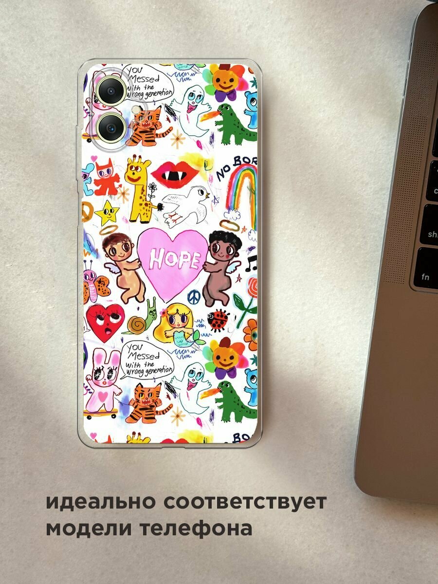 Чехол на Samsung Galaxy A06 / Самсунг Галакси А06 с принтом "Милые рисунки" — фото 1