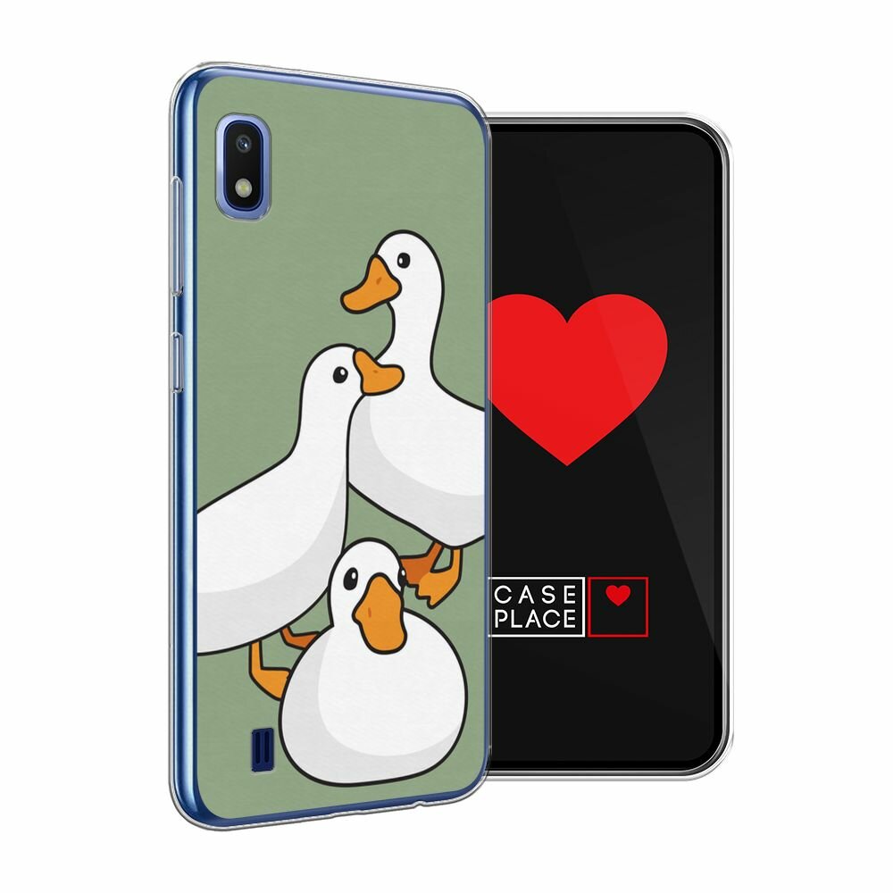 Чехол на Samsung Galaxy A10 / Самсунг Галакси А10 с принтом "Утиное трио" — фото 1