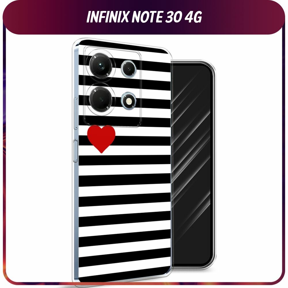 Чехол на Infinix Note 30 4G / Инфиникс Нот 30 4G с принтом "Красное сердце"