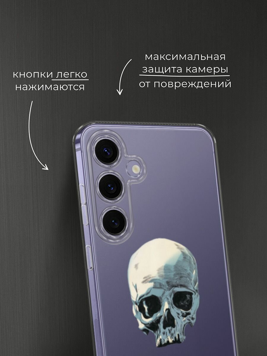 Чехол на Samsung Galaxy S24 Plus / Самсунг S24 Plus с принтом "Гусар", прозрачный — фото 1