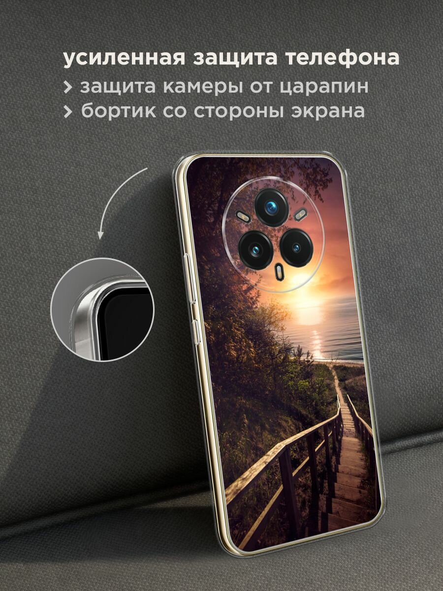 Чехол на Realme 14 Pro+ / Реалми 14 Про+ с принтом "Мост у воды" — фото 1