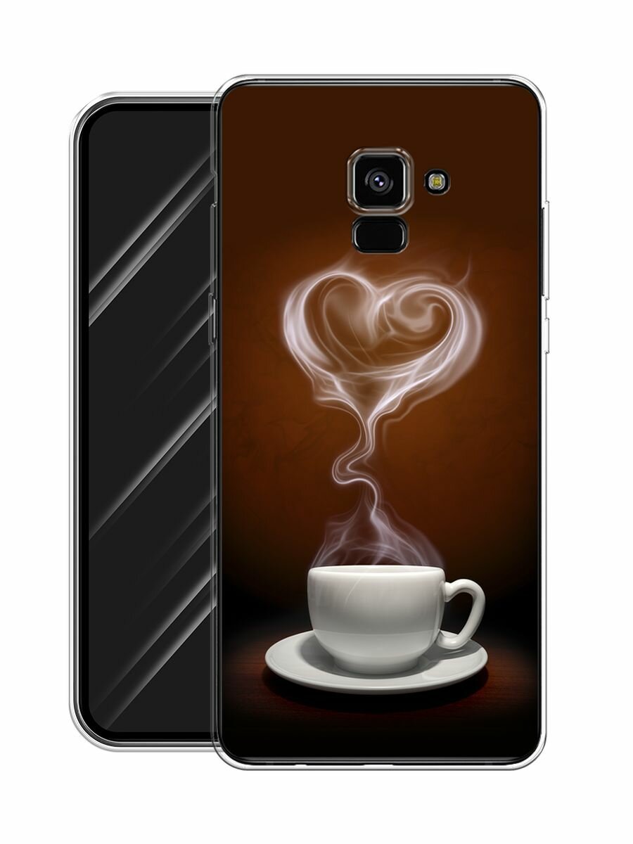 Чехол на Samsung Galaxy A8 + / Самсунг Галакси А8 Плюс 2018 с принтом "Кофейная любовь" — фото 1