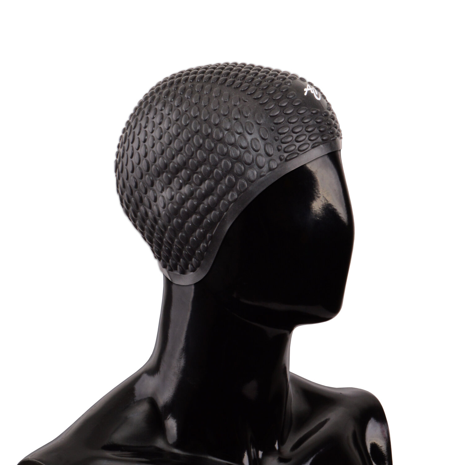 Шапочка для плавания Alpha Caprice CBU-1 bubble с ушами (black)