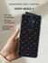 Чехол на Oppo Reno 2 / Оппо Рено 2 с принтом "Черный фон и сердечки"