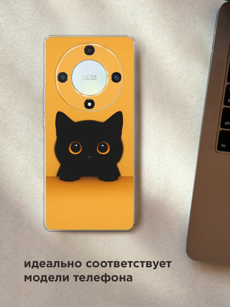 Чехол на Honor X9A / Хонор X9A с принтом "Контрастный котик" — фото 1