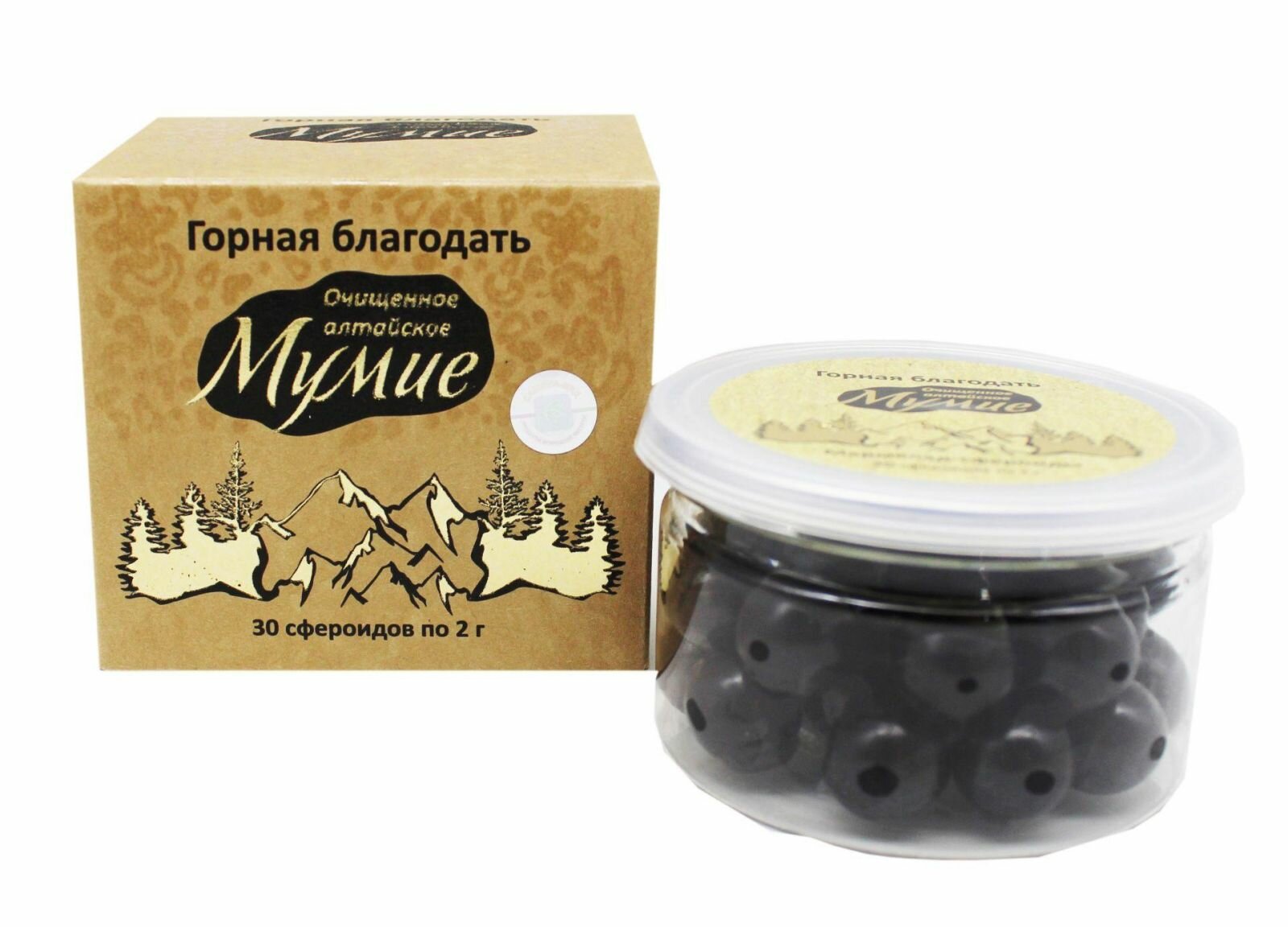 Биологически активная добавка Горная благодать мумие сфероиды сашера-мед, 30 шт