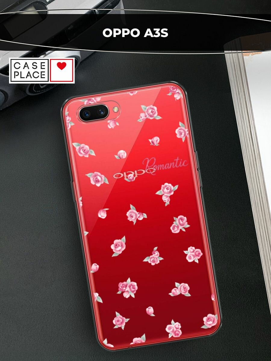 Чехол на Oppo A3s / Oppo A3s с принтом "Romantic 2", прозрачный