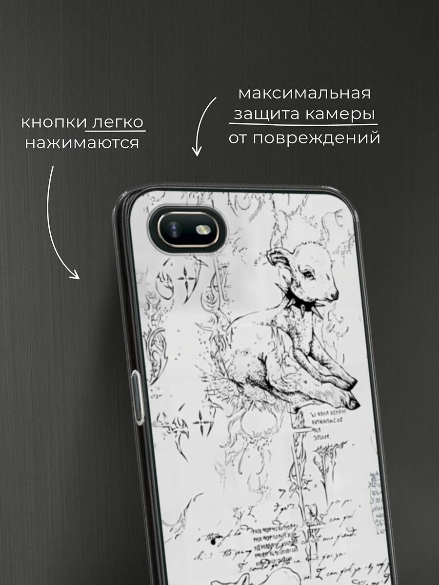 Силиконовый чехол на Oppo A1k / Оппо А1к с принтом "Готический ягненок" — фото 1