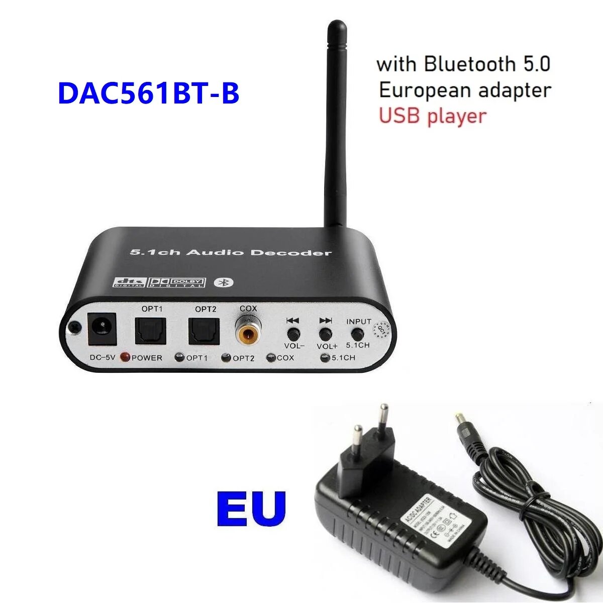Цифровой аудиодекодер Dolby DTS/AC3 DA615BT, DA615BT-B EU Version