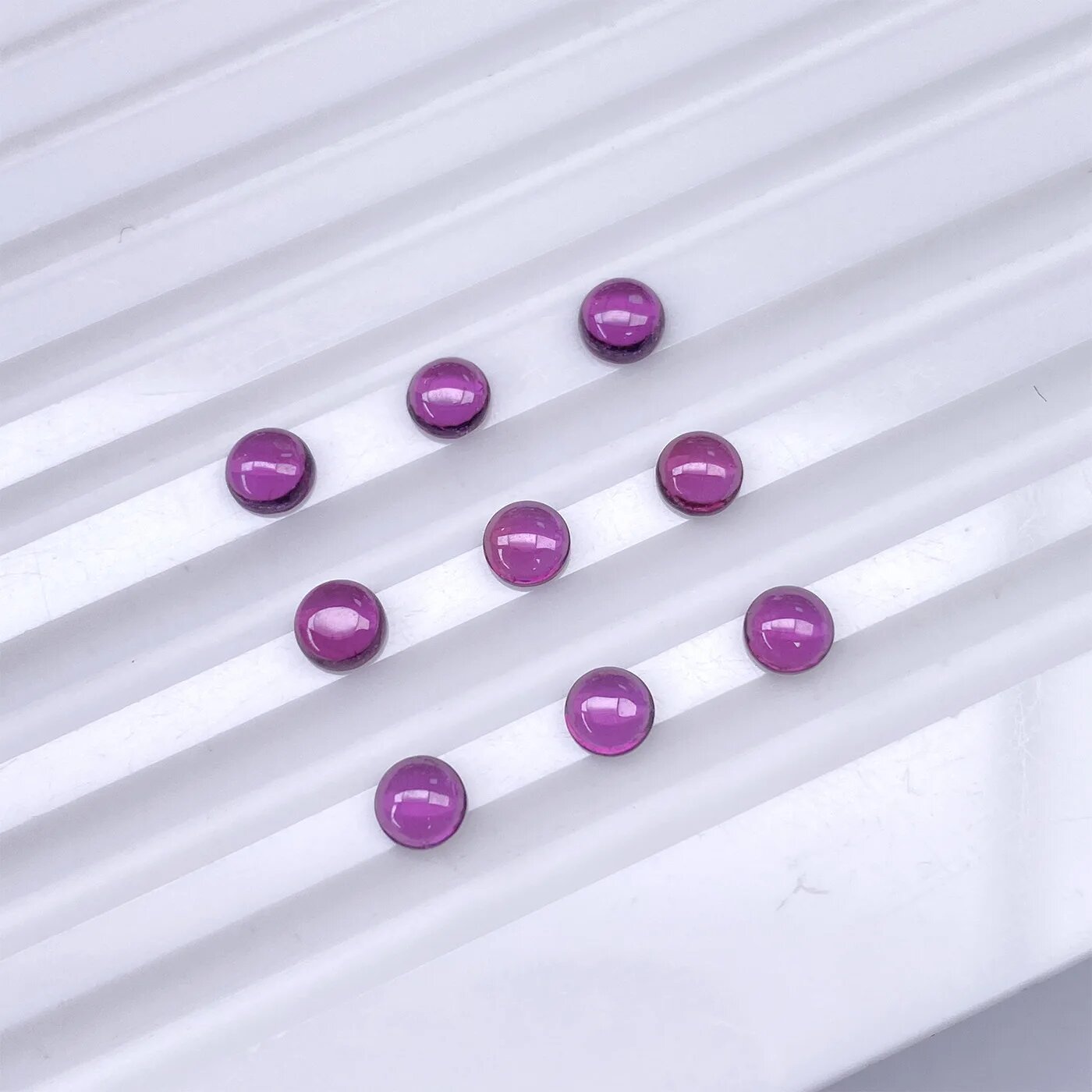 Оптовая продажа, 10 шт./лот, натуральный пироп, гранат, бусина, 4 мм, 5 мм, простой круглый полудрагоценный драгоценный камень, кабошон, кольцо для лица для ювелирных изделий