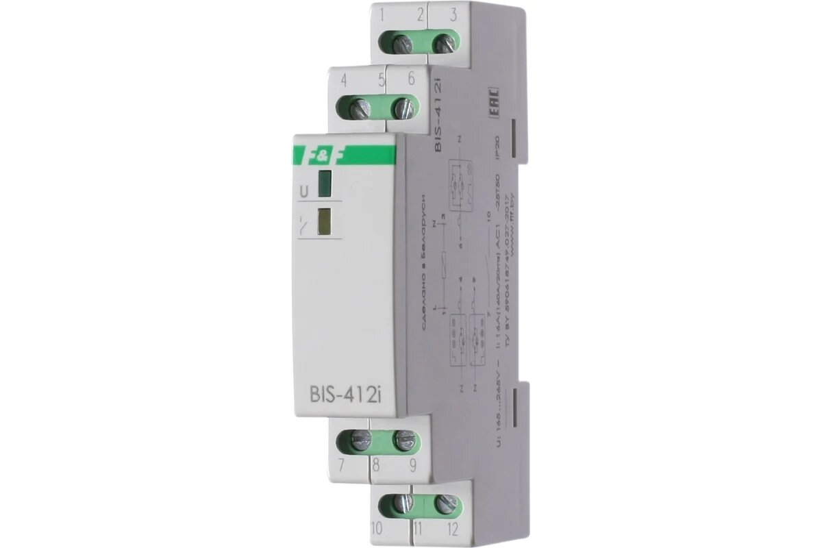 Евроавтоматика F&F bis-412i импульсное бистабильное реле для группового режима работы