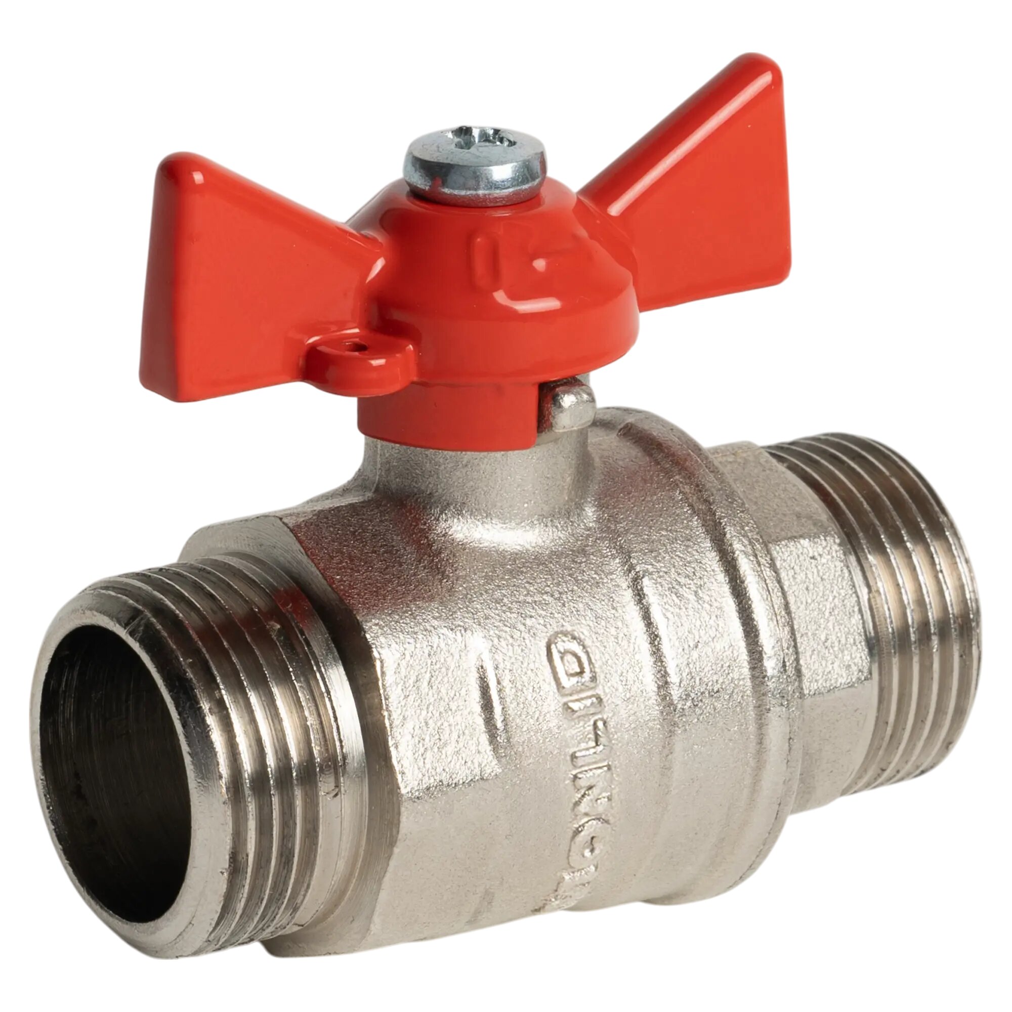 MONLID кран шаровой прямой латунь DN18 PN40 3/4 НР бабочка ручка резьбовое соединение