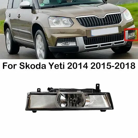 Фары противотуманные, 1 шт, арт. Skoda Yeti 2014 2015 2016 2017 2018 5L0941700A