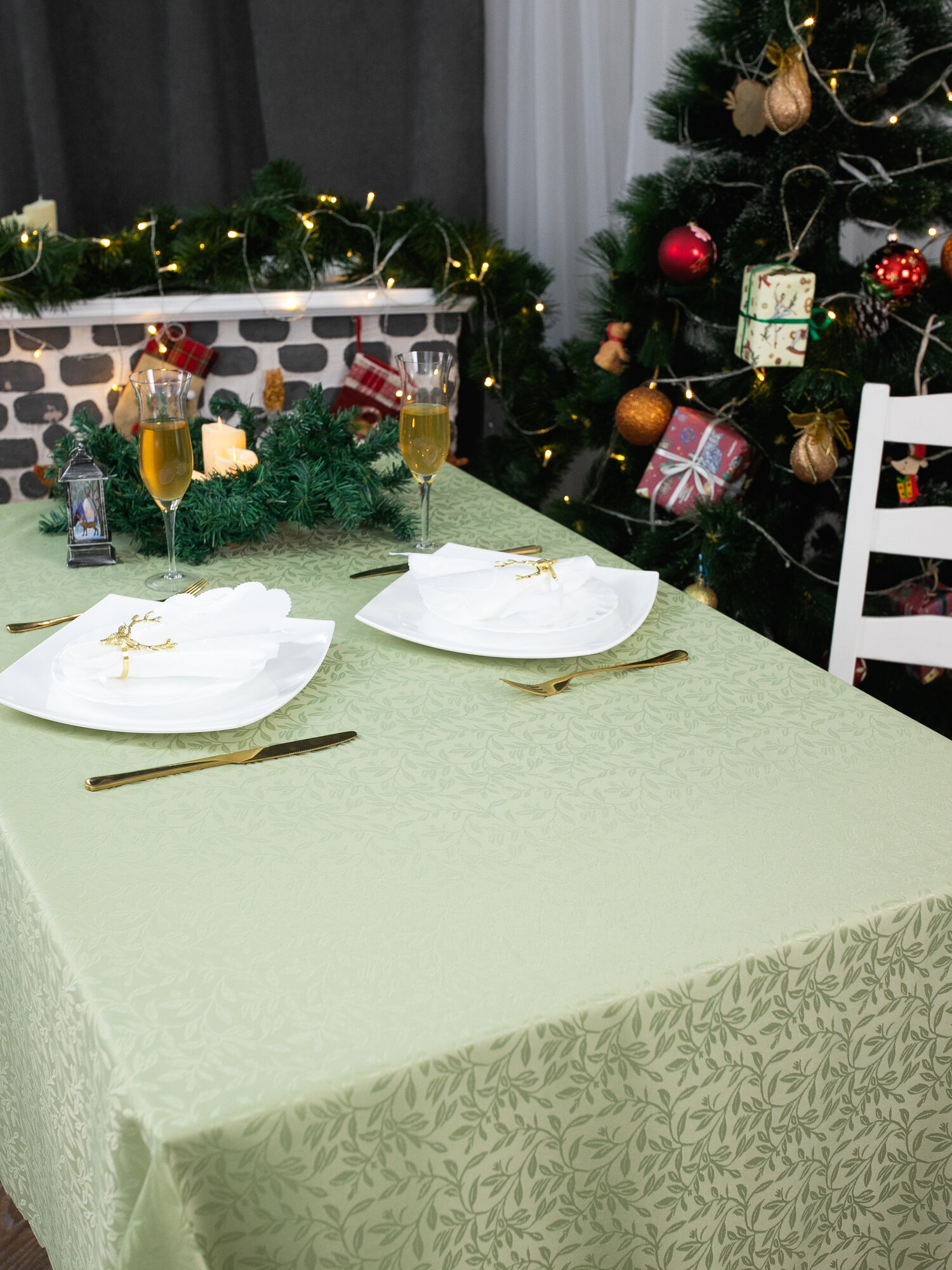 Скатерть Wellness, 150×200см, водоотталкивающая, 100% полиэстер