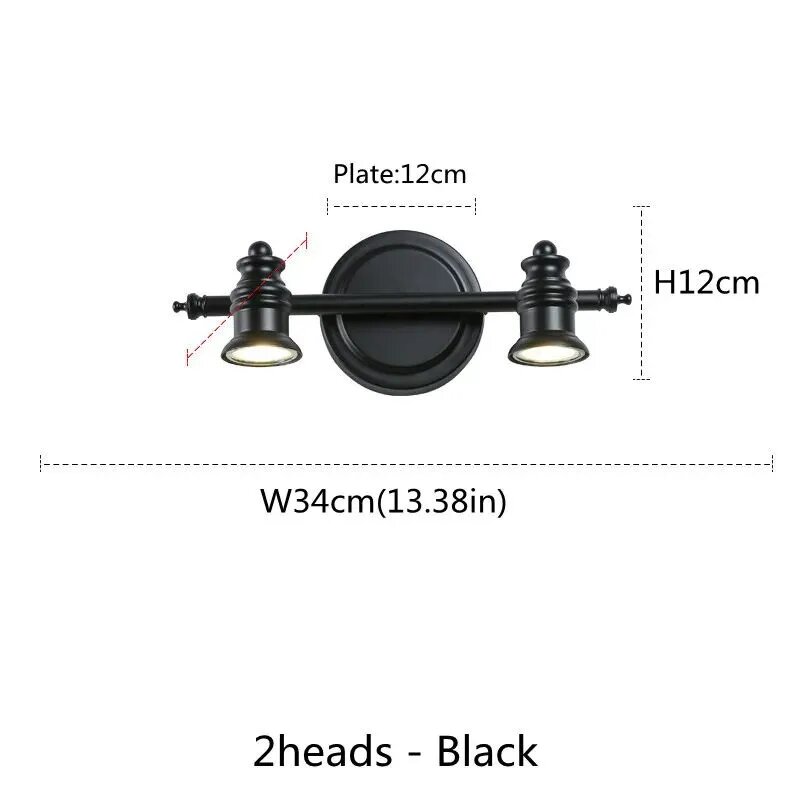 Винтажный LED Светильник Для Зеркала, Настенный Светильник Для Ванной И Спальни, Бронзовый, Для Макияжа,5/10/15 Вт