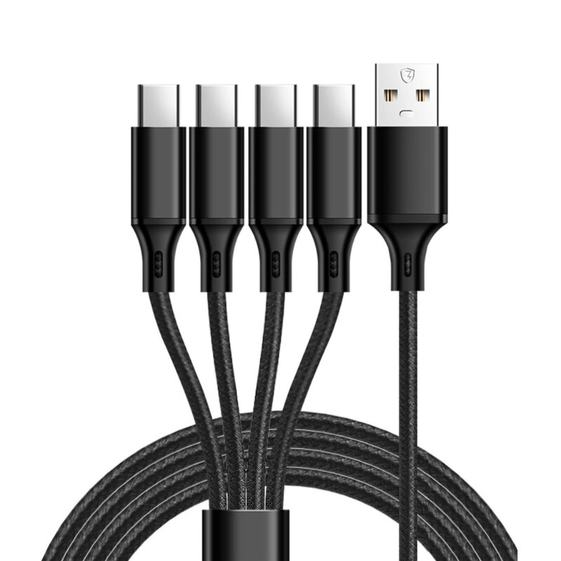 Кабель-Разветвитель USB C, 4 в 1 Разъем USB к 4 Разъемам USB C, Зарядный Шнур, Провод для Передачи данных для некоторых Телефонов, Устройств USB Type C.
