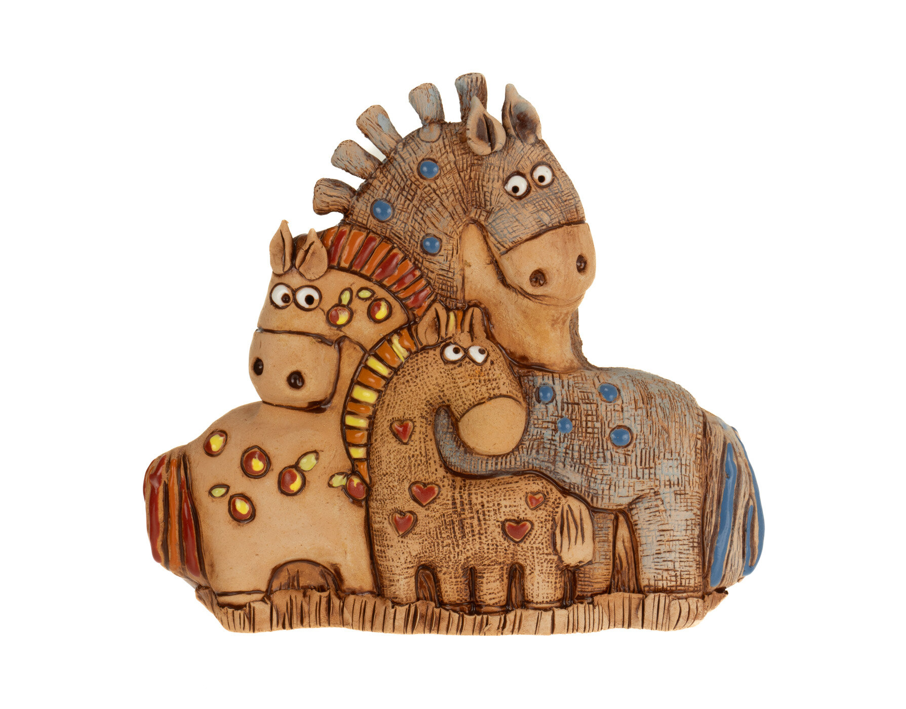 Мультяшная тройка лошадей кашпо, ваза