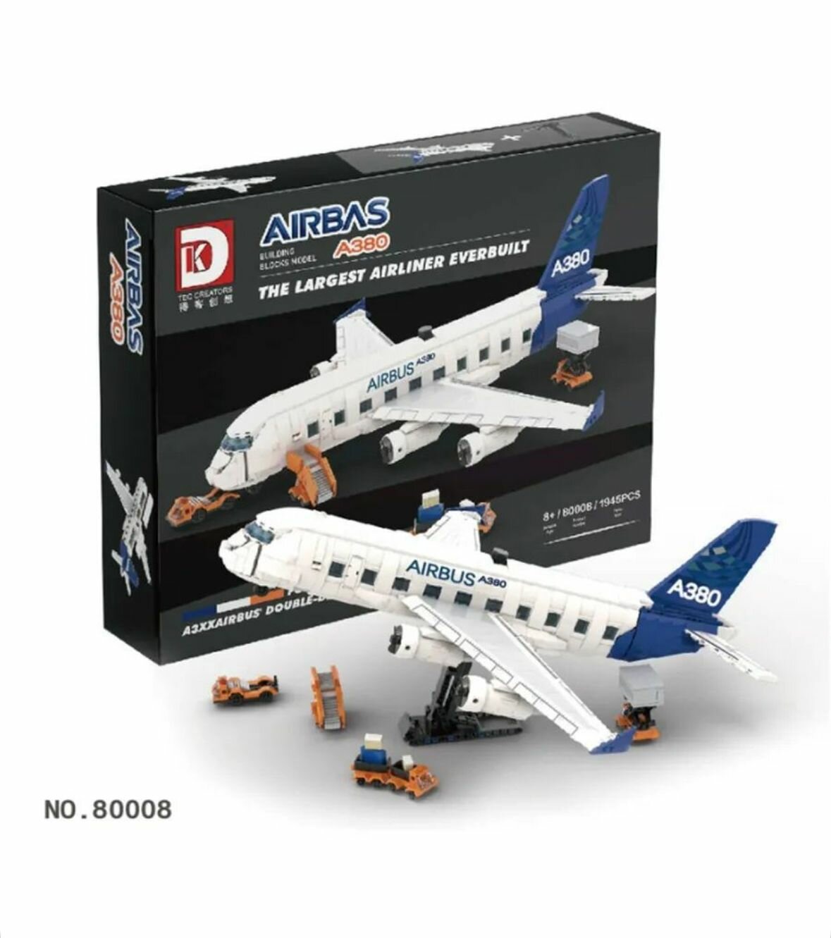 Конструктор Пассажирский самолёт Airbus A380 1945 деталей