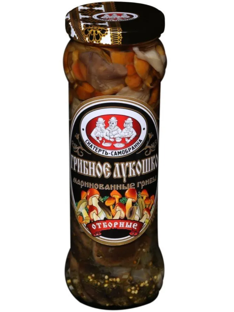 Ассорти грибное Скатерть-Самобранка Грибное лукошко маринованное, 370г