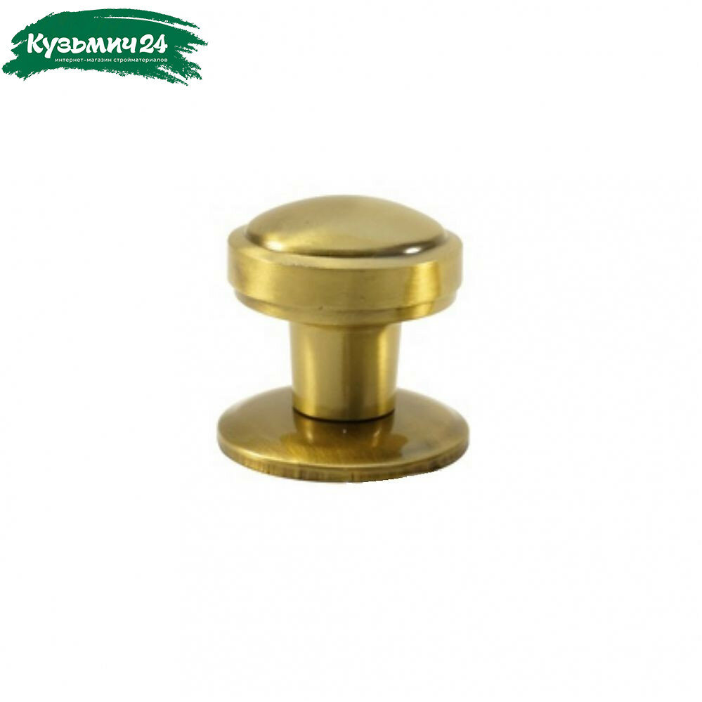 Ручка дверная Кнопка S6601, 50 мм-144g AB, металлическая, на стержне, бронза