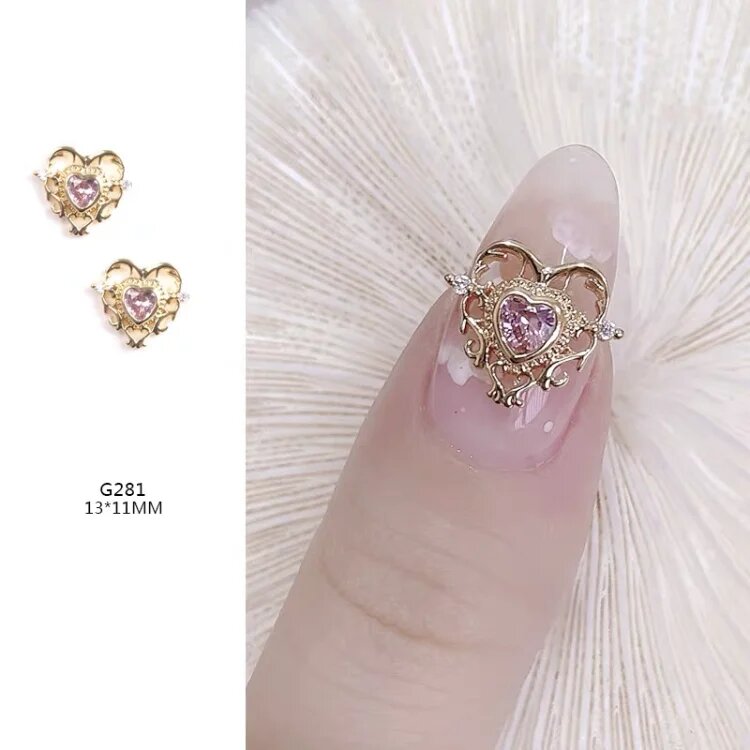 2 шт, маникюрные украшения в стиле Сейлор Мун, 3D циркон, бриллиант, украшение для дизайна ногтей, японский металлический циркон, красивые аксессуары для ногтей для девочек