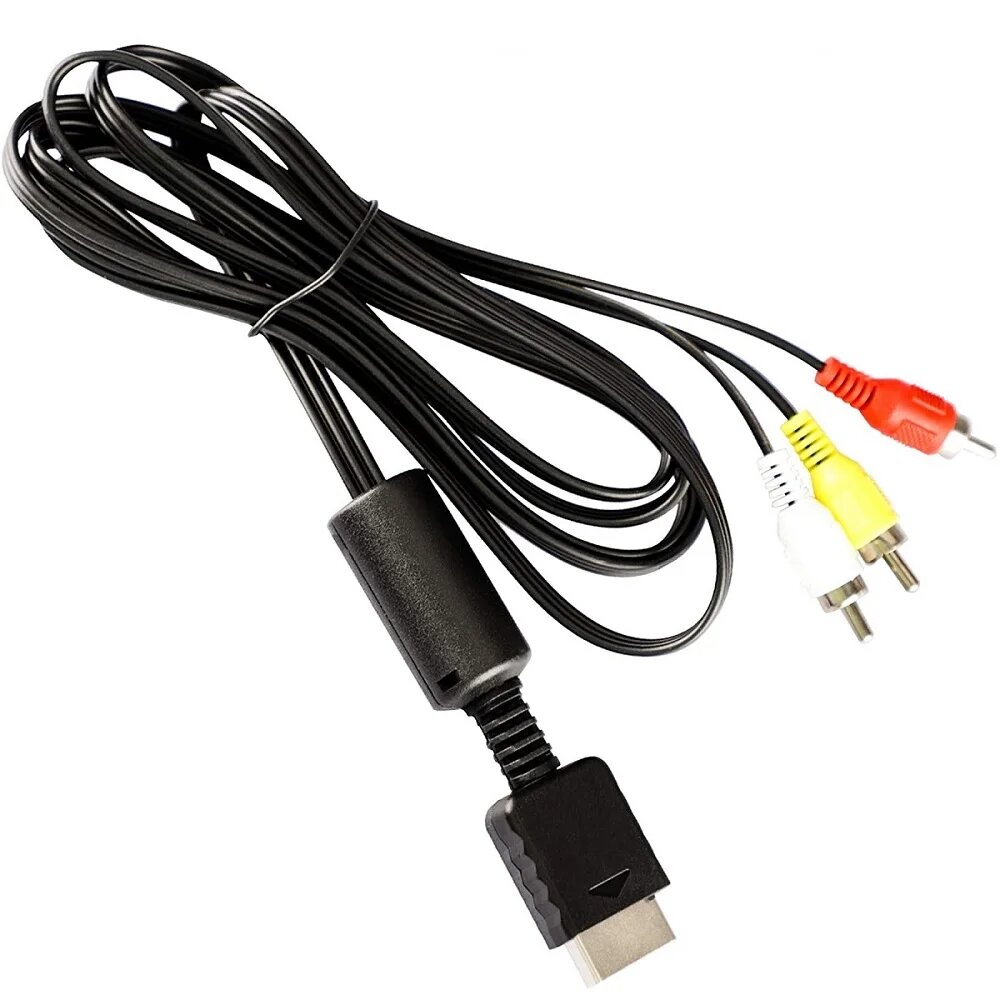 AV-кабель длиной 6 футов для PS2, PS1, PS3, композитный аудио-видео ТВ-кабель AV-RCA, совместимый с Playstation 1 2 3
