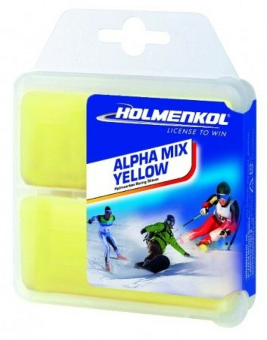 Парафин теплый Holmenkol Alphamix 2x35g yellow (24104), температура снега от -4 °С до 0 °С
