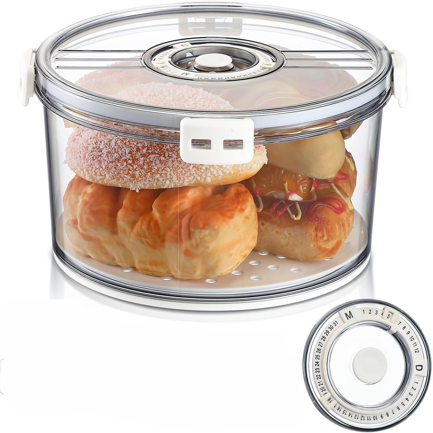 Хлебный Контейнер: Прозрачный PET Материал Полная Герметичность для Свежести - Инновационный Дизайн Ящик для Хлеба с Клипой из Нержавеющей Стали для Удобного Доступа на Кухне