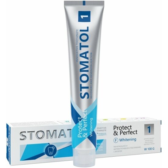 Зубная паста Stomatol 1 отбеливающая 100 г