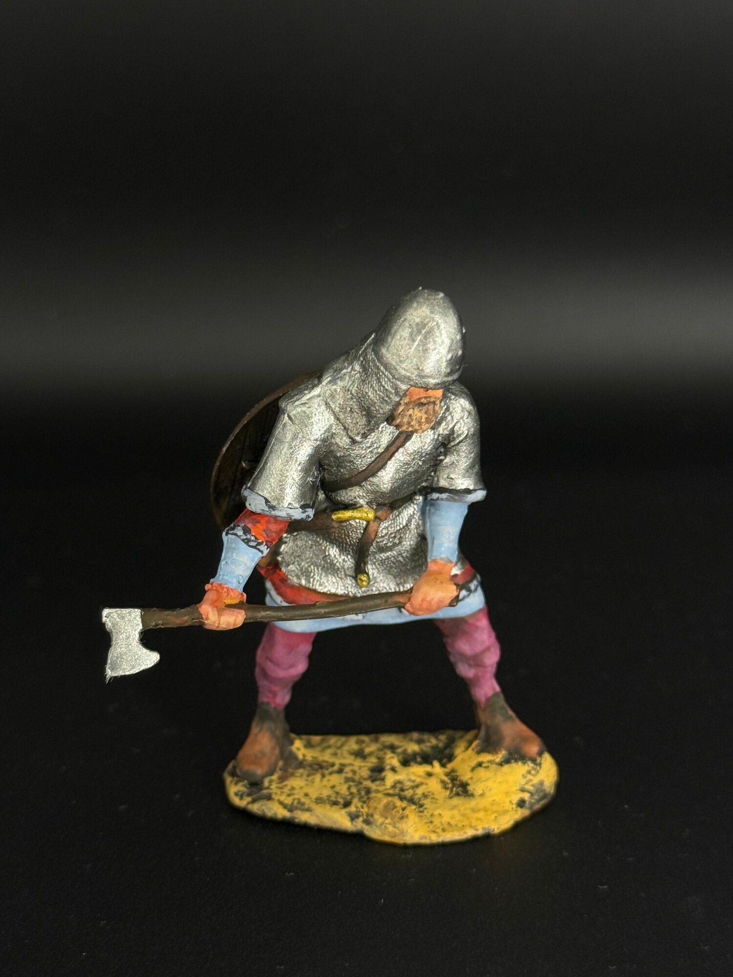 Коллекционный оловянный солдатик фигурка Викинг 54 мм масштаб 1:32 ручная роспись