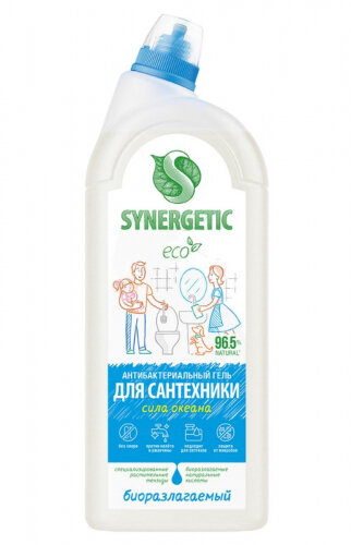 Чистящее средство Synergetic Сила океана, для сантехники, биоразлагаемое, 1.5л