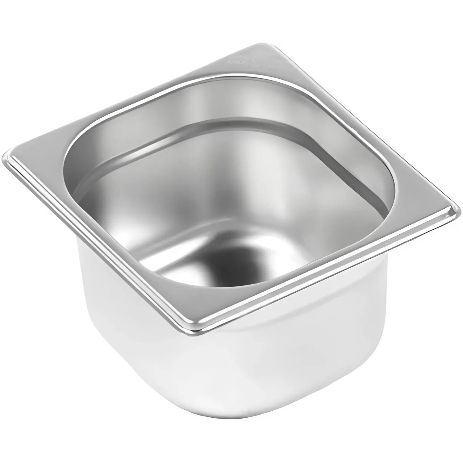 Гастроемкость (1/6x100мм), нерж. сталь AISI201, толщина 0.7мм,176x162x100мм