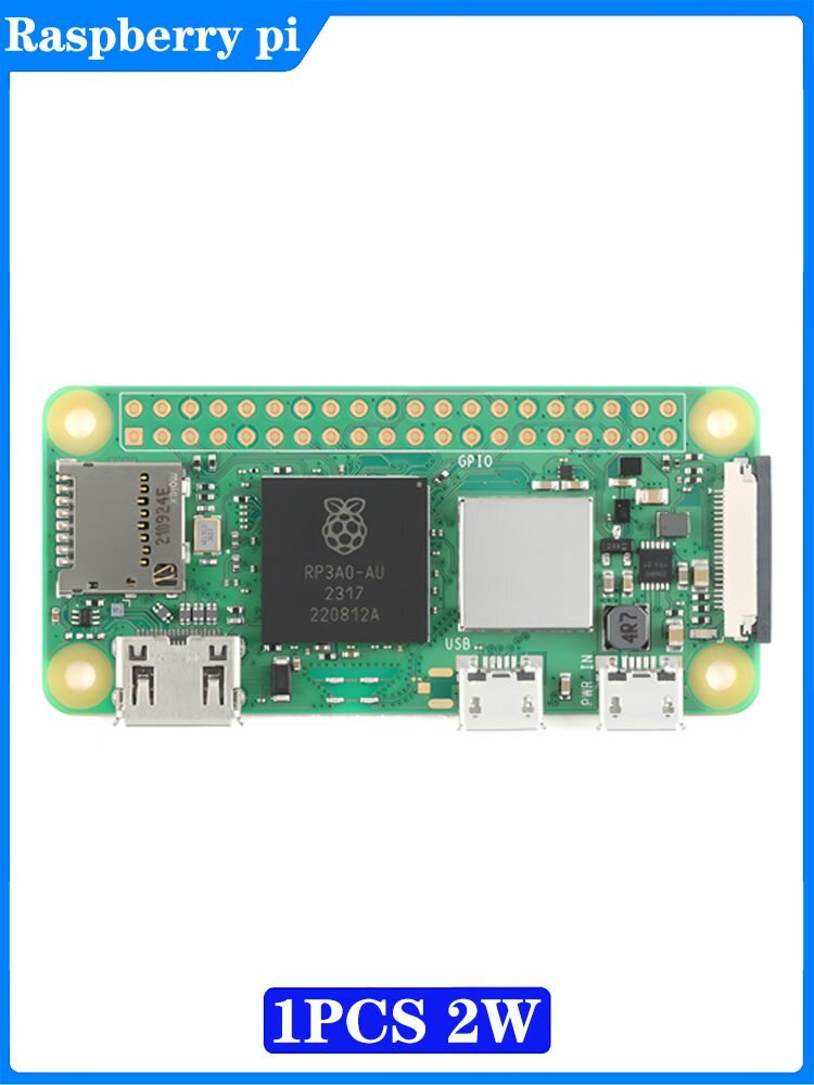Raspberry Pi Zero 2W 1ГГц SDRAM Bluetooth BLE и WiFi Pi 0 2 Вт