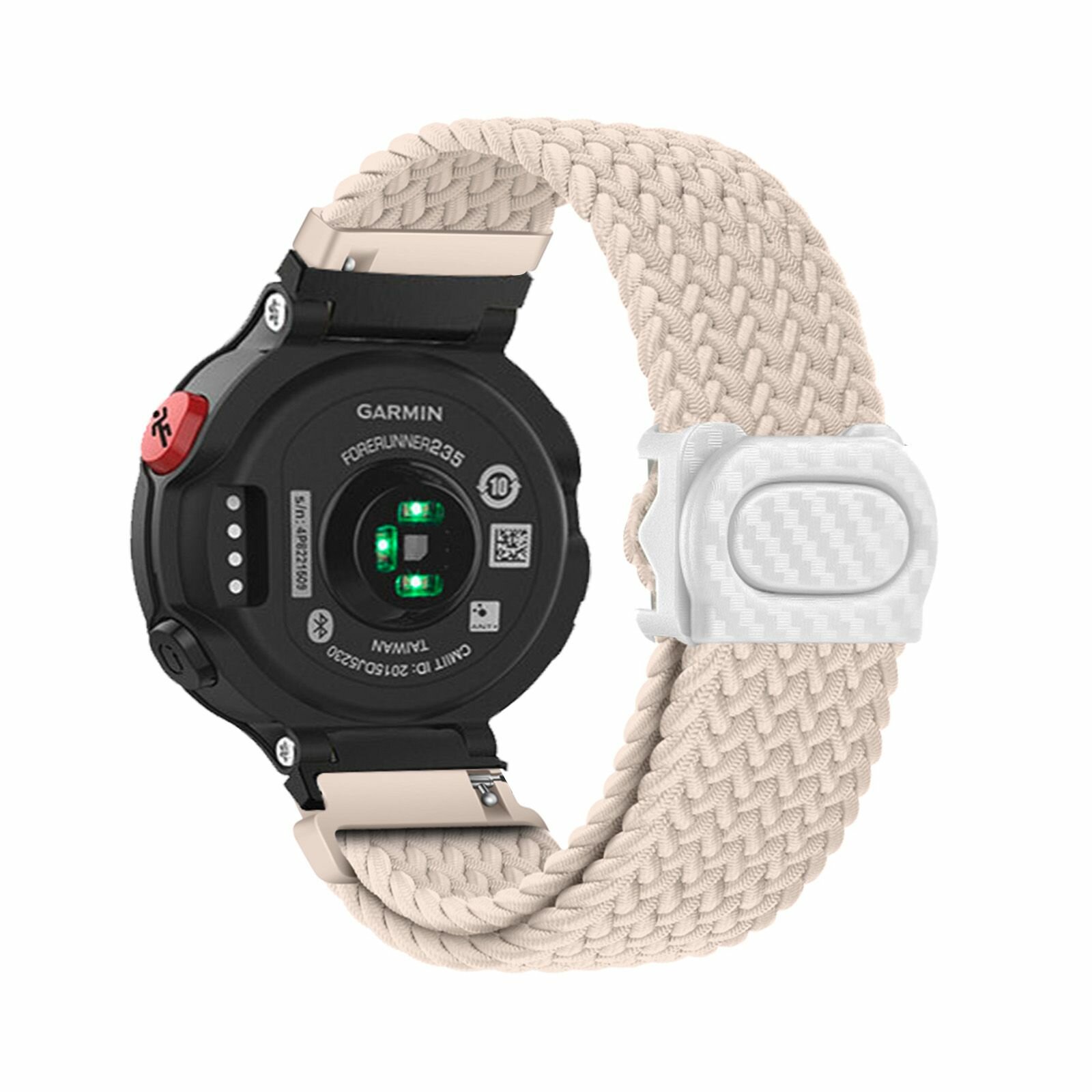 Плетёный ремешок из эластичной ткани для фитнес браслета Garmin Forerunner 220 230 235 735XT 620 630