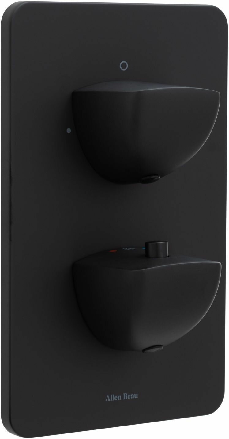 Смеситель для ванны Allen Brau Infinity 5. WV21RW21DR6-JM31XU (с внутренней частью, 2 выхода) черный матовый