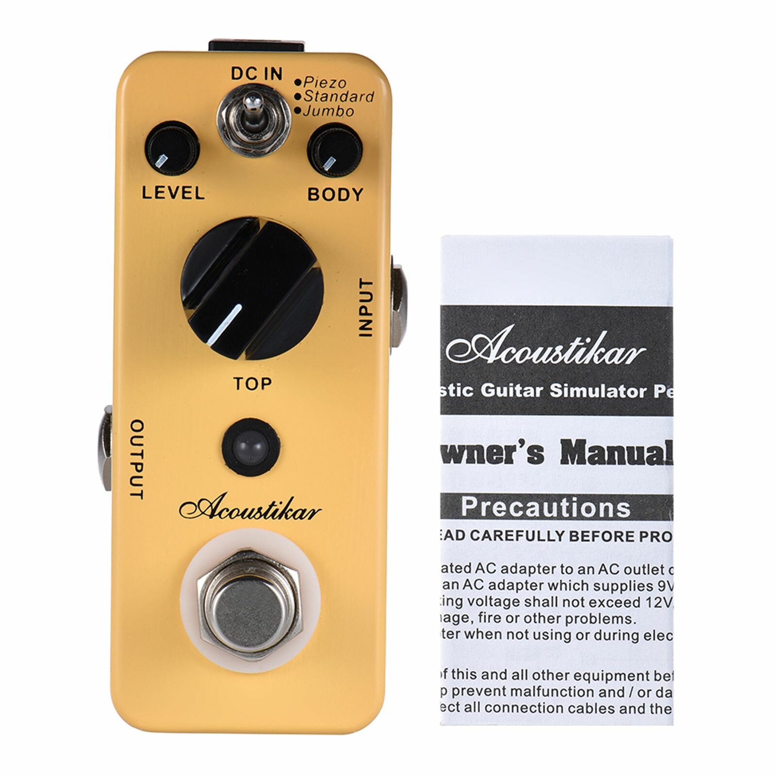 MOOER Acoustikar симулятор акустической гитары, педаль эффектов True Bypass с 3 режимами.