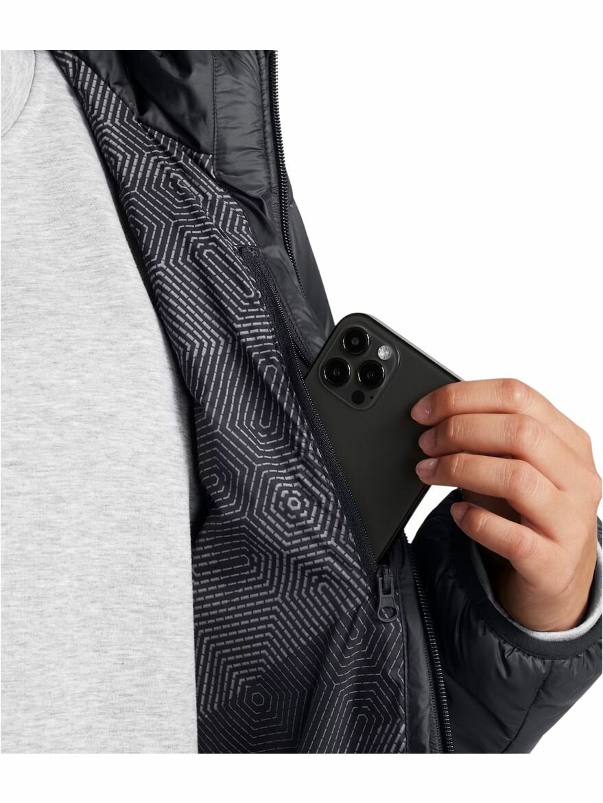 Куртка спортивная Under Armour LEGEND DOWN HOODED JACKET, размер LG, чёрный — фото 1