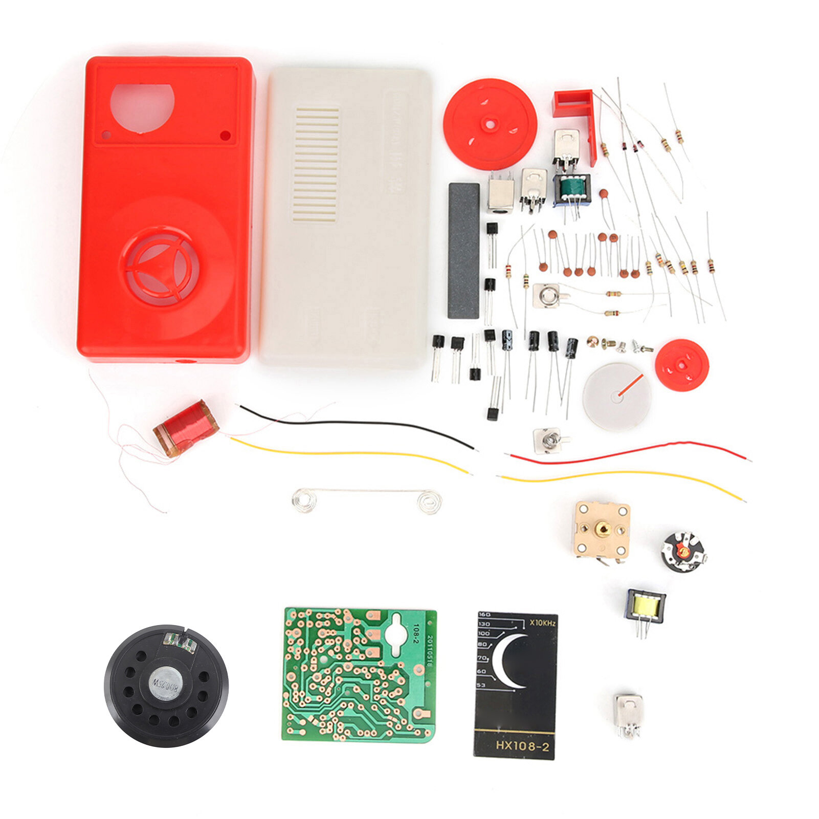 HX108-2 7-ламповый радиоприемник, электронный набор для самостоятельной сборки, комплект деталей.
