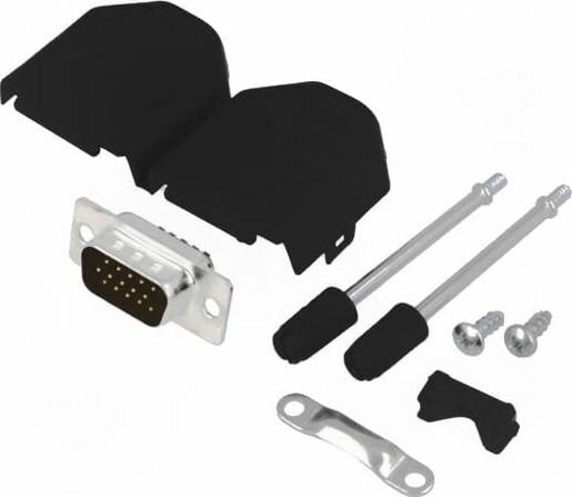 Разъем ENCITECH DPPK09-BK-HDP-K D-Sub HD PIN 15 вилка "папа" пайка на провод 1 шт