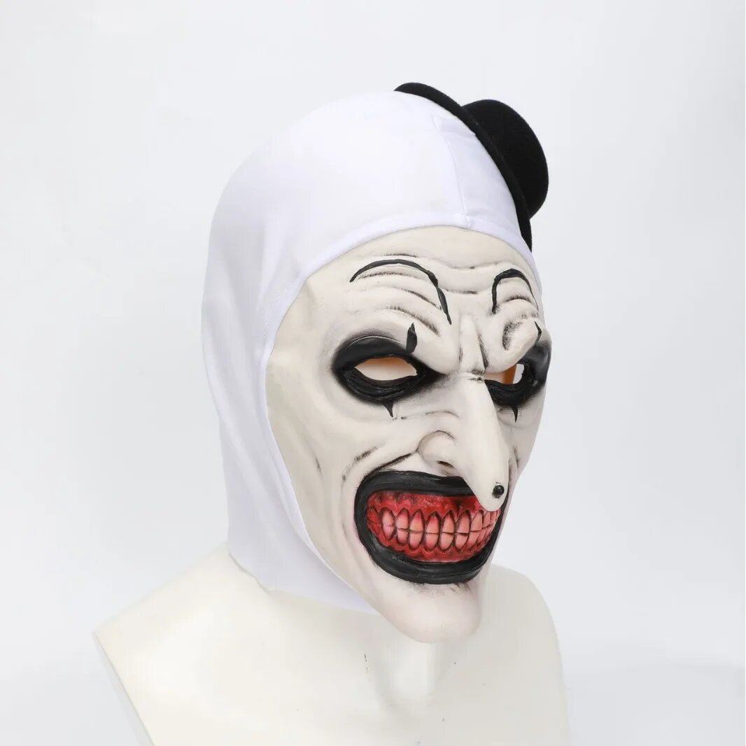 Маска для косплея Terrifier 3, костюм клоуна, латексная маска, маска Джокера на всю голову, нарядное платье, вечерние маски на Хэллоуин, Рождество